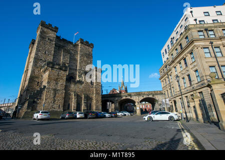Newcastle Keep. The Castle is a medieval fortification in England ...