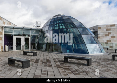 Liverpool Central Library's rooftop terrace, Liverpool, Merseyside, UK ...