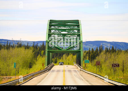 Nenana, Alaska, USA - May 24, 2017: Street sign for the Alaska Native ...