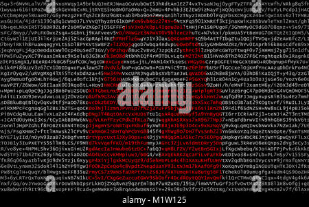 Ransomware text with red lock over encrypted text - cyber crime Stock ...