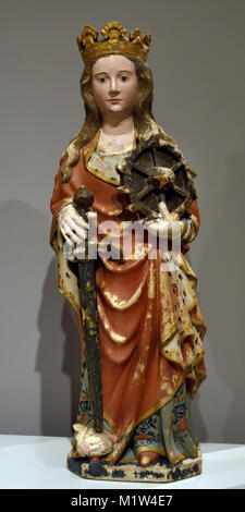 the 15th century statue of Saint Catherine kept inside the church in ...