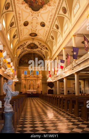 Interior of St. Louis Cathedral of New Orleans - An interior view of St ...
