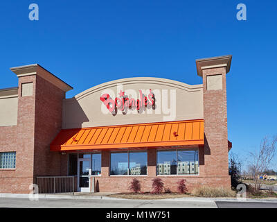 Exterior side entrance of Bojangle's fast food fried chicken restaurant ...