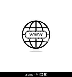 WWW internet favicon icon illustration for design Stock Vector Image ...