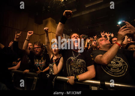 Energetic black metal fans attend a Satyricon concert at the Norwegian ...