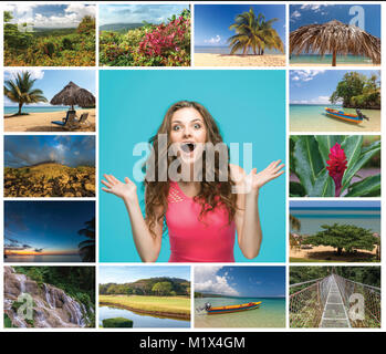 Costa Rica collage Stock Photo - Alamy