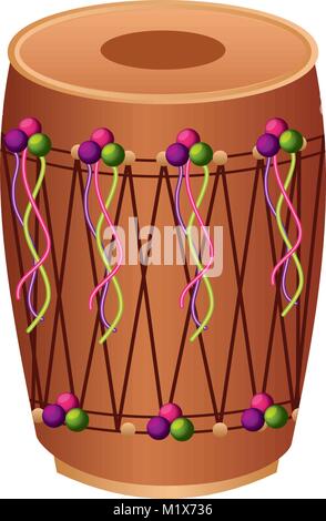 musical instrument punjabi drum dhol indian traditional Stock Vector ...