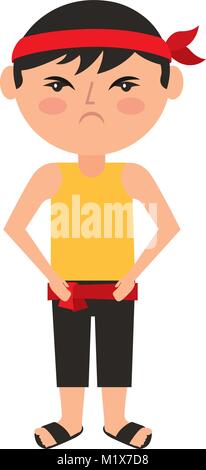 angry cartoon chinese man standing Stock Vector Image & Art - Alamy