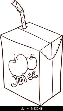 freehand drawn cartoon juice box Stock Vector Image & Art - Alamy