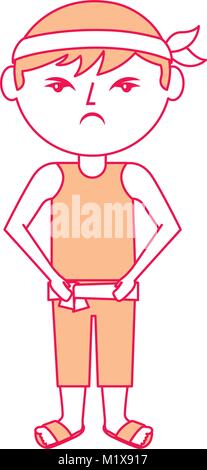 angry cartoon chinese man standing Stock Vector Image & Art - Alamy