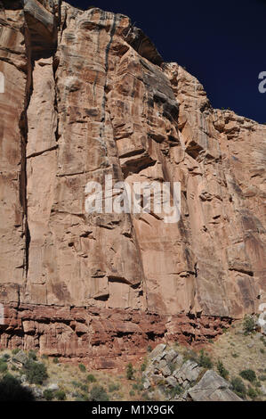 Geologic contact of Coconino Sandstone and Hermit Shale, Bright Angel ...