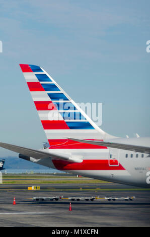 Boeing 787 Dreamliner tail rudder at Farnborough Air Show 2010 Stock ...