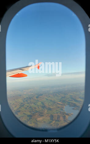 Easyjet aircraft window Stock Photo - Alamy