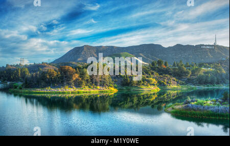 Lake Hollywood Dam in Los Angeles California The dam serves as flood ...