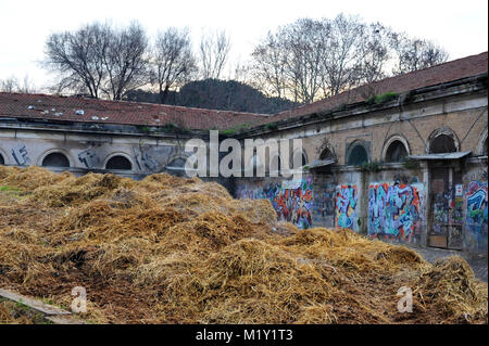 Rome. Italy. Horses stables in Campo Boario Stock Photo - Alamy