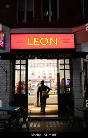 Leon fast food restaurant, London, England, UK Stock Photo - Alamy