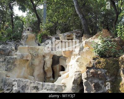 Sculpture in a grotto in Vatican gardens in Rome in Italy Stock Photo ...