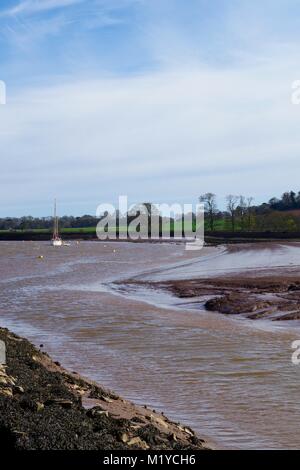 Yacht Moored on the Exe by Turf Lock, at the End of the Exeter Ship ...