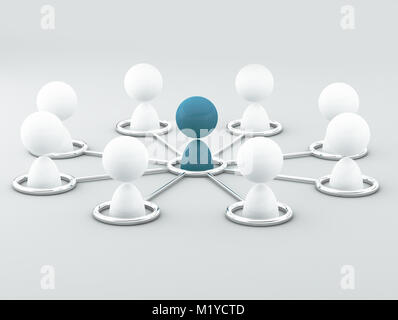 3d image of virtual men on global connection Stock Photo - Alamy