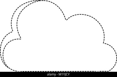 dotted shape nice nature cloud weather in the sky vector illustration ...