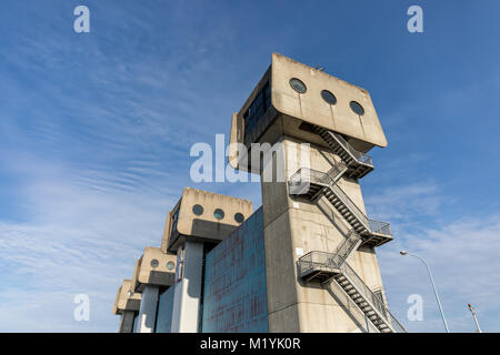 Iwabuchi Water Gate (blue); Kita, Tokyo Stock Photo - Alamy
