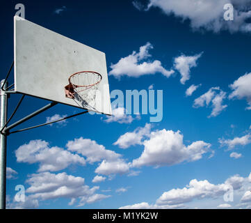 A basketball hoop on a dirty backboard Stock Photo - Alamy