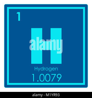 Hydrogen, H, periodic table element. Hydrogen, H, periodic table ...