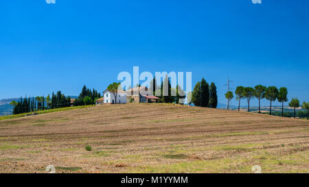 Typical farm along the road from Terni to Narni (Umbria, Italy). Summer ...