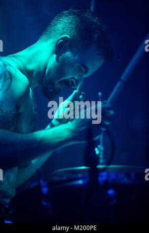 Norway, Bergen - August 25, 2017. The Norwegian black metal band Vemod ...