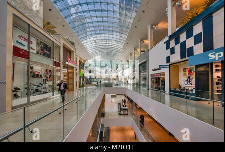 Interior of Core Shopping Centre, mall at downtown Calgary, Alberta ...