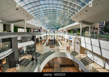 Interior of Core Shopping Centre, mall at downtown Calgary, Alberta ...