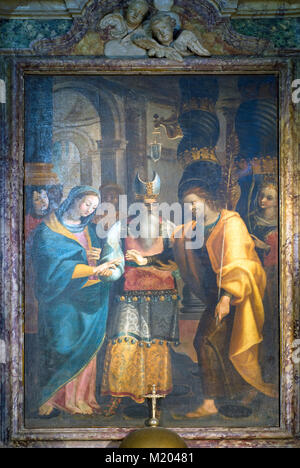 Painting 'The Marriage of the Virgin', also known as 'Lo Sposalizio ...