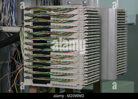 Wire Main Distribution Frame in Mobile switching Center Stock Photo - Alamy