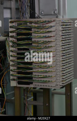 Wire Main Distribution Frame in Mobile switching Center Stock Photo - Alamy