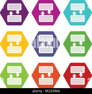 Infographic blocks with arrows icon, simple style Stock Vector Image ...