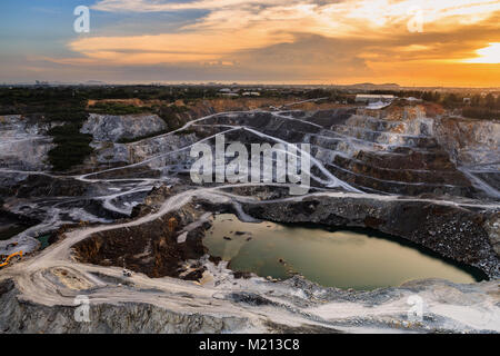 opencast mining quarry with beautiful sunlight Stock Photo - Alamy
