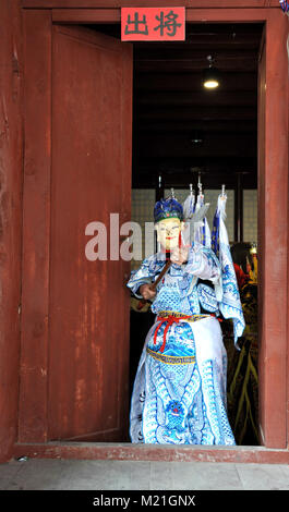 Qiannan, China's Guizhou Province. 3rd Feb, 2018. Villagers rehearse ...
