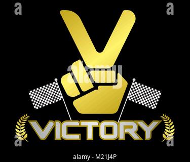 V hand emblems victory symbol. Template for logos vector Stock Vector ...