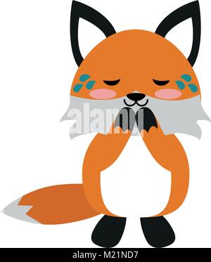 sad little fox cartoon character Stock Vector Image & Art - Alamy