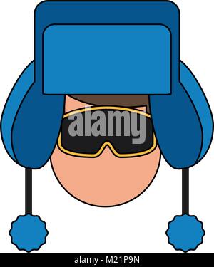 Man with winter hat and googles Stock Vector Image & Art - Alamy
