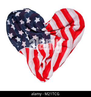 Heart shape American flag on black background Stock Photo - Alamy