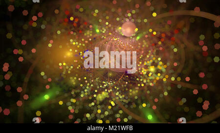 Abstract illustration bokeh light on black background Stock Photo - Alamy