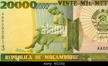 Mozambique 20,000 Twenty Thousand Meticals Bank Notes Stock Photo - Alamy