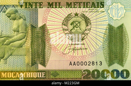 Mozambique 20,000 Twenty Thousand Meticals Bank Notes Stock Photo - Alamy