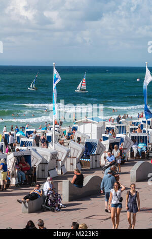 Germany, Schleswig - Holstein, Sylt, Westerland, beach, beach chairs ...