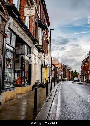 Congleton town centre with shoppers Stock Photo - Alamy