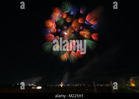 Beautiful fireworks at the Mqabba, Malta village feast in August Stock ...