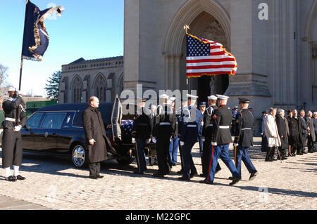 The casket carrying the body of President Gerald R. Ford is prepared ...