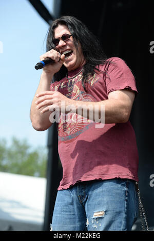 WESTON, FL - APRIL 03: Mark Slaughter of Slaughter performs at Rockfest ...