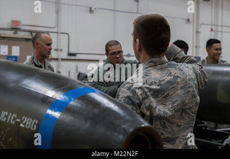 U.S. Air Force inert GBU-31 bombs await loading onto F-35A Lightening ...